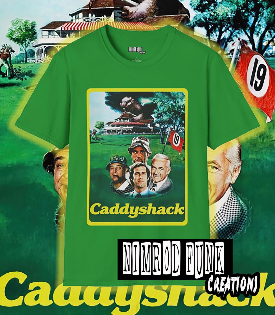 Caddyshack Golf Comedy Tshirt, Unisex Tee Shirt, Bill Murray, Chevy, Funny Movie Graphic Top ...