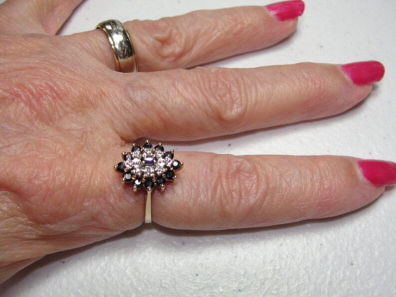 Save 10% April and September Birthday Vintage Sapphire and Diamond ...