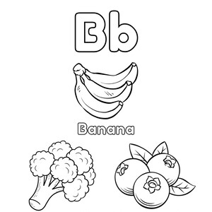 Healthy Eaters Coloring Book, Preschool Learning ABC Book ...