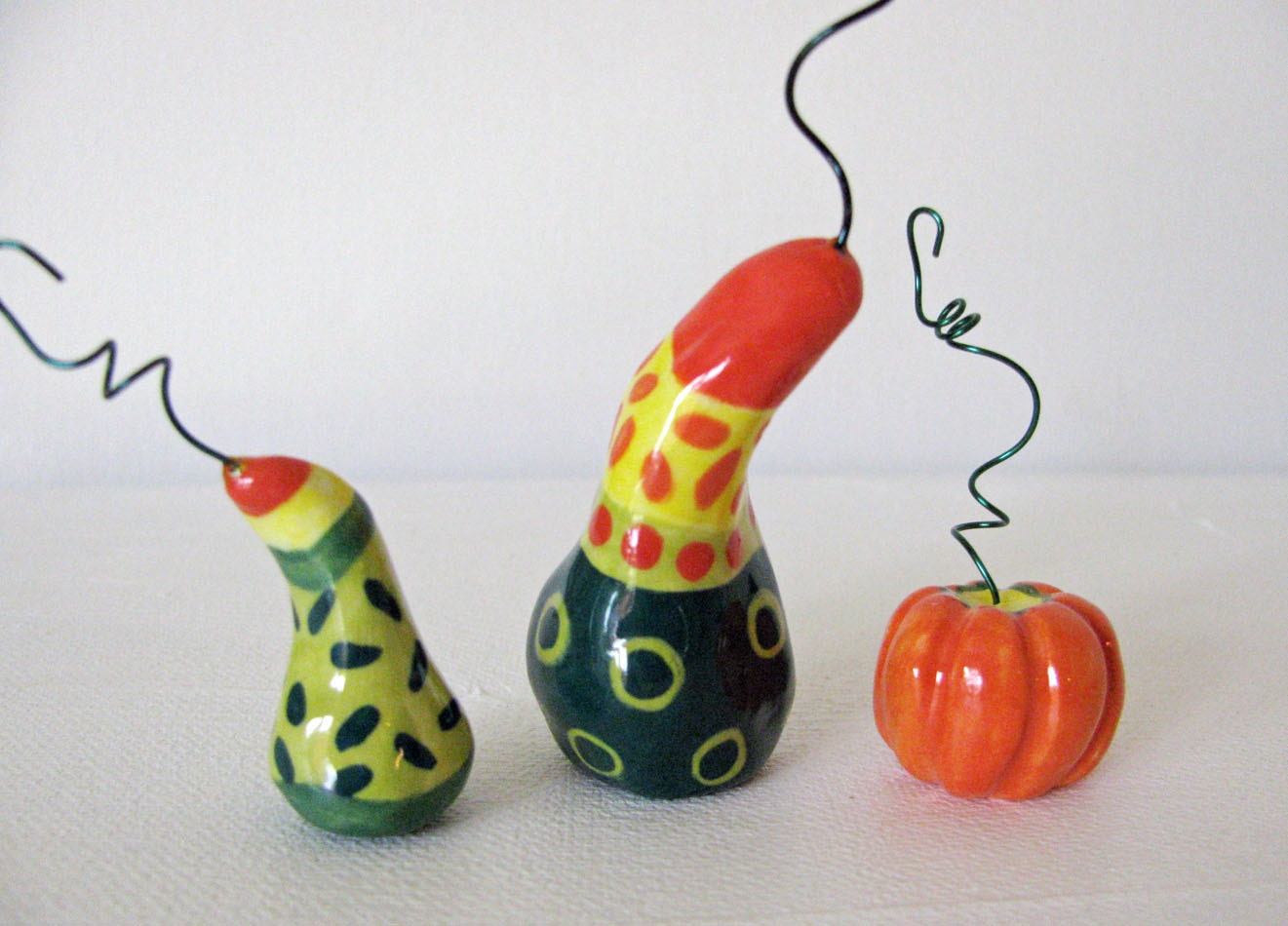 Little Autumn Gourds Sculpted From Clay - Fun for Fall, Halloween - Etsy