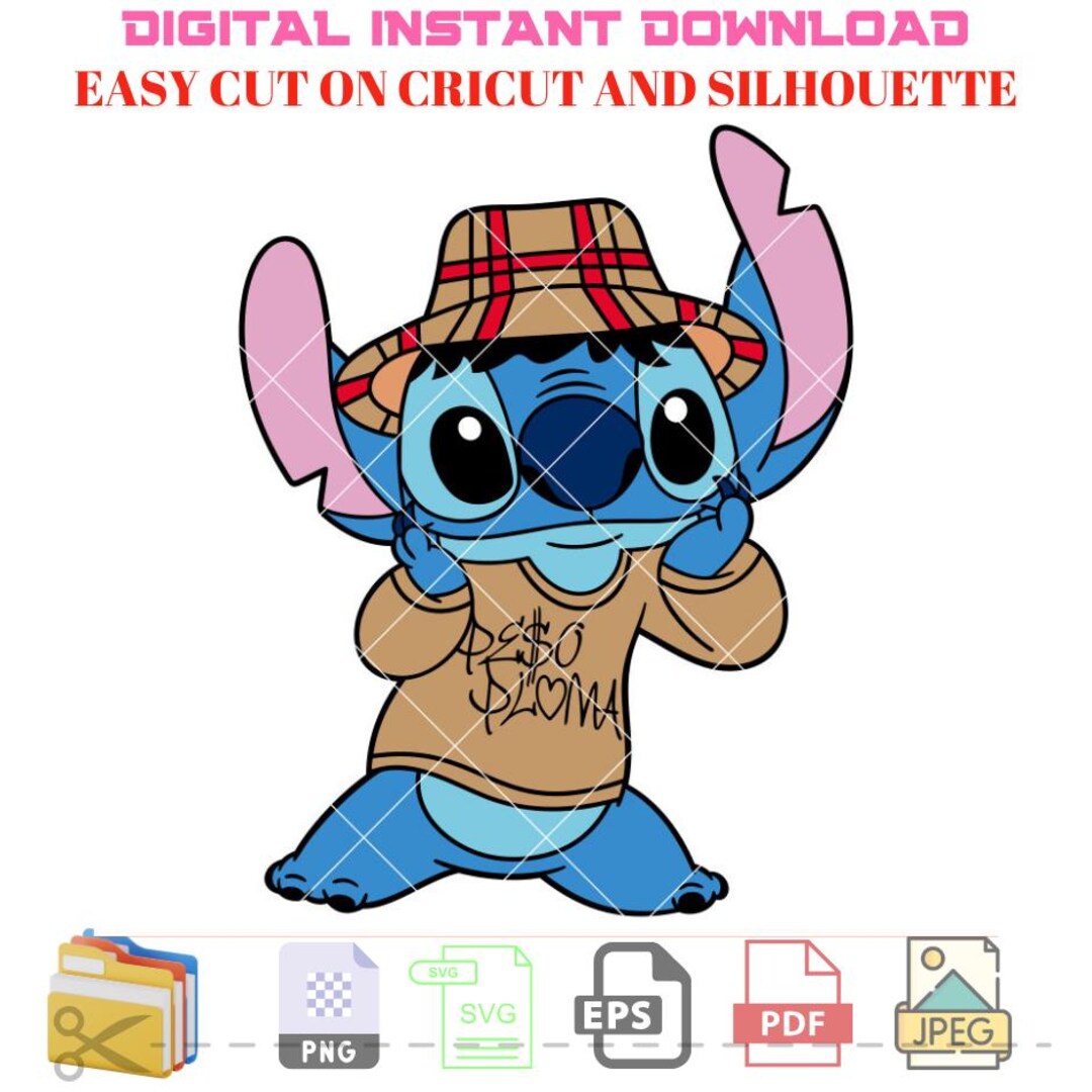 Stitch Peso Pluma Svg, Fan Tour Svg, Musica Regional Svg, Kawaii Svg ...