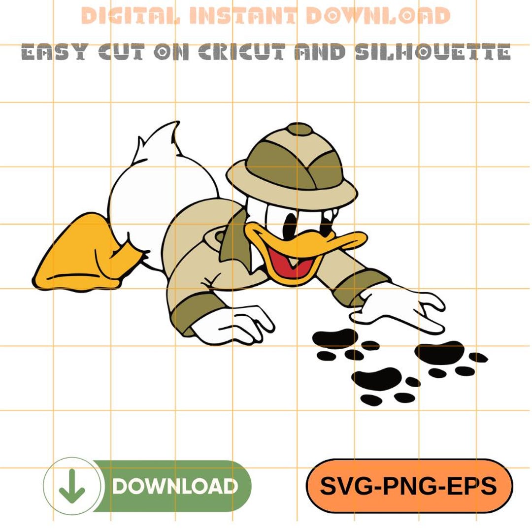 Safari Donald Svg and Friends SVG Hunter Cosplay Cutting Files,cartoon ...