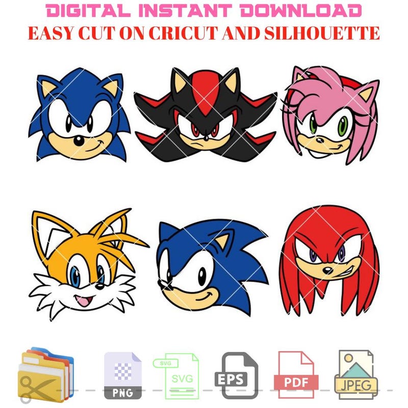 Sonic the Hedgehog Svg - Etsy