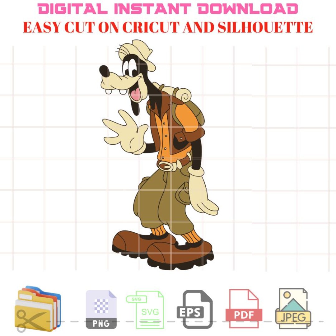 Safari Goofy Svg and Friends SVG Hunter Cosplay Cutting Files - Etsy