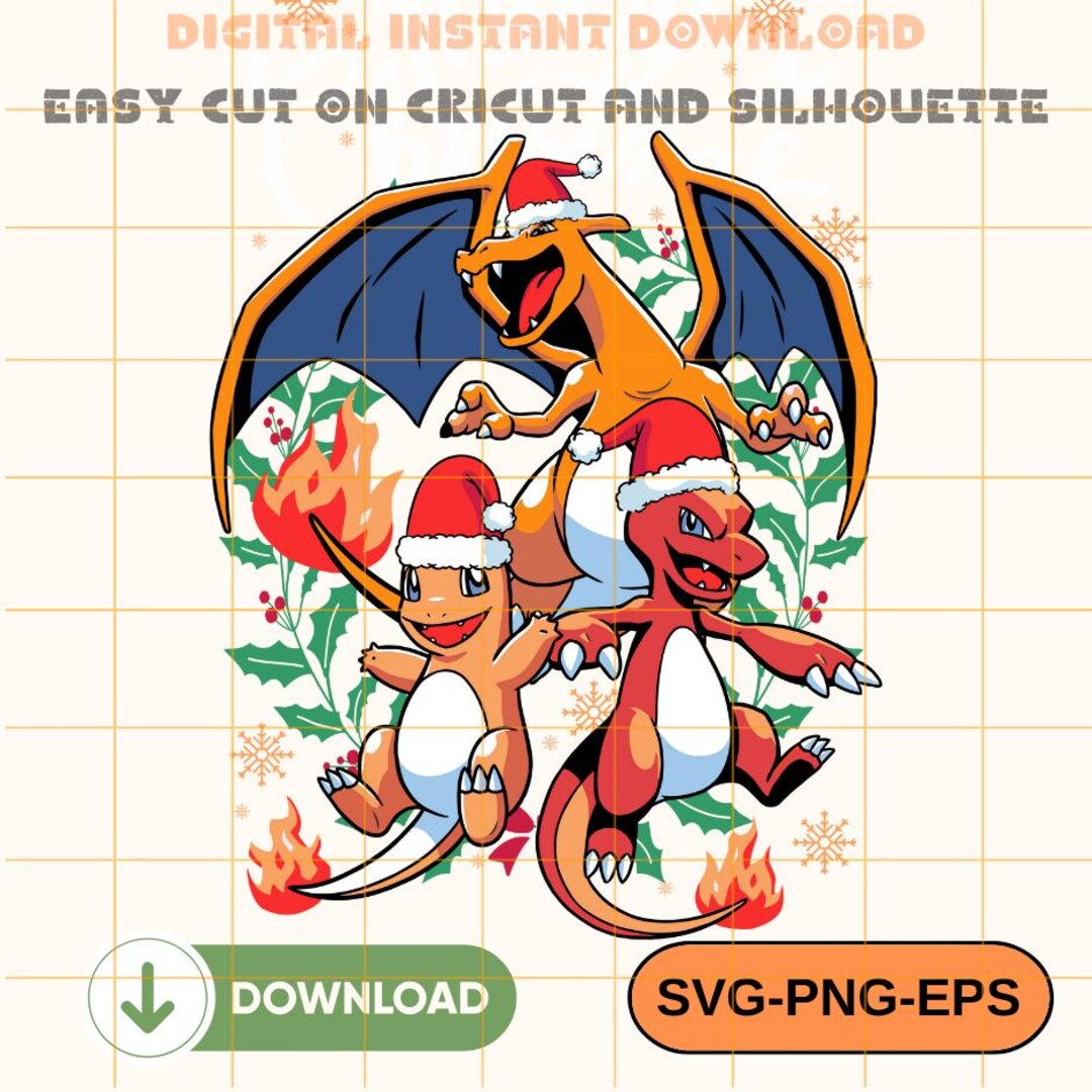 Charizard Digital File, Pokemon Svg, Cute Pokemon Svg, Kawaii Svg ...