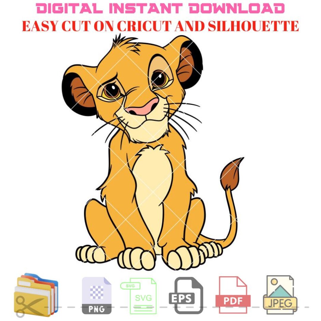 Simba Crown Svg, Lion King Svg, Hakuna Matata Svg, Kawaii Svg, Cricut ...