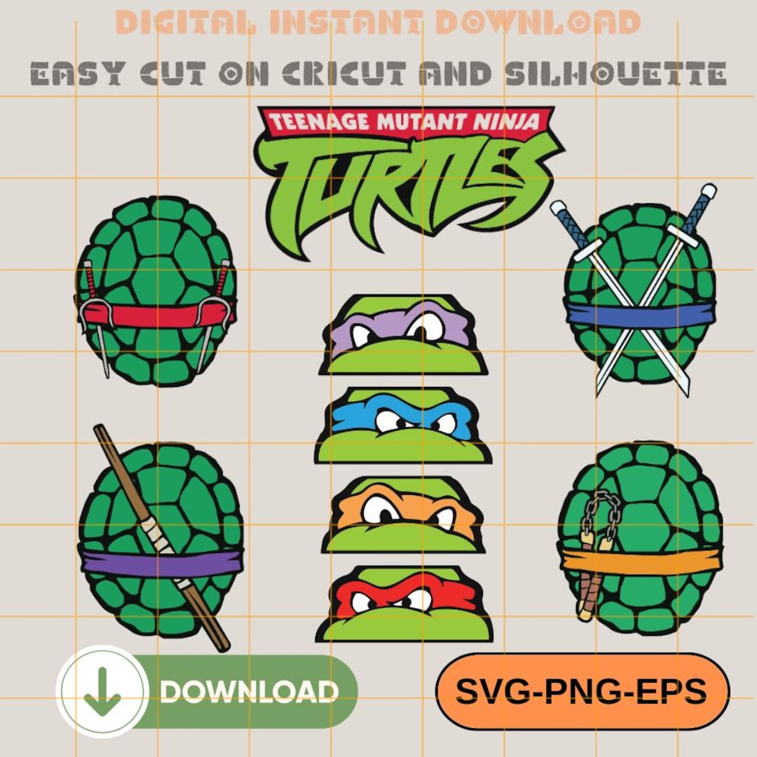 Turtle Bundle Svg,ninja Turtle Svg,clipart Turtles Png,layered,good ...