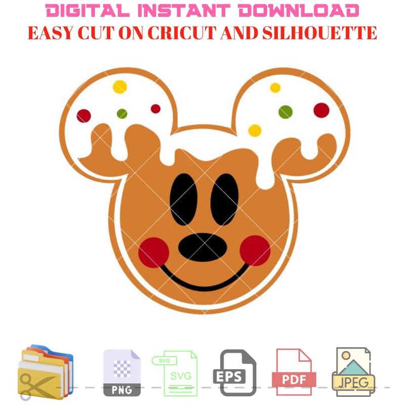 Mickey Gingerbread Svg - Etsy