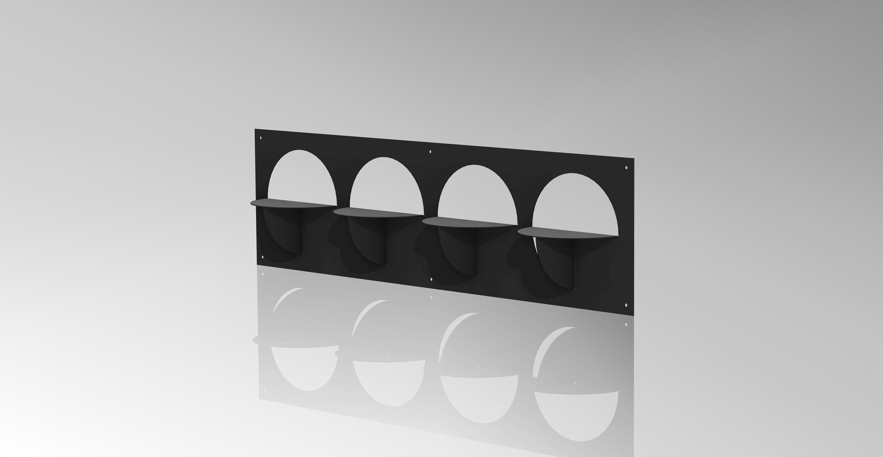 DIY Round Cut Metal Wall Shelf Plans | Modern Shelving (pdf, Dxf Files ...