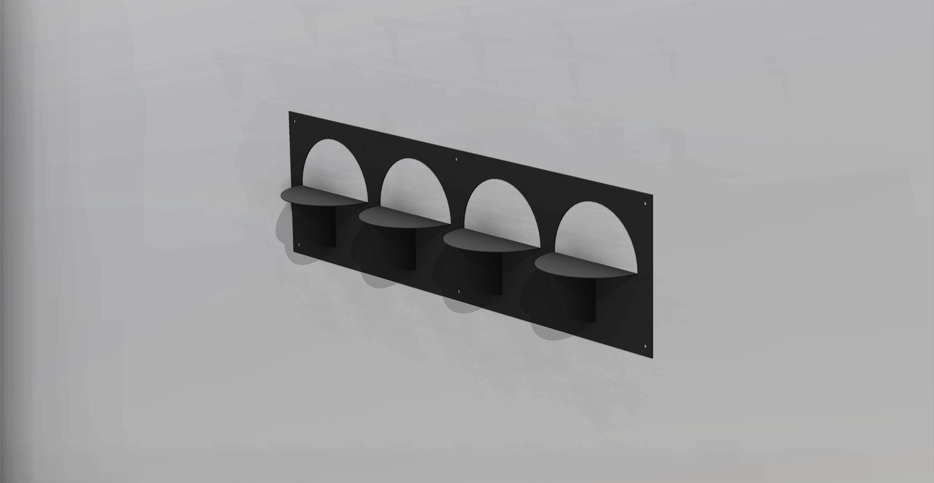 DIY Round Cut Metal Wall Shelf Plans | Modern Shelving (pdf, Dxf Files ...