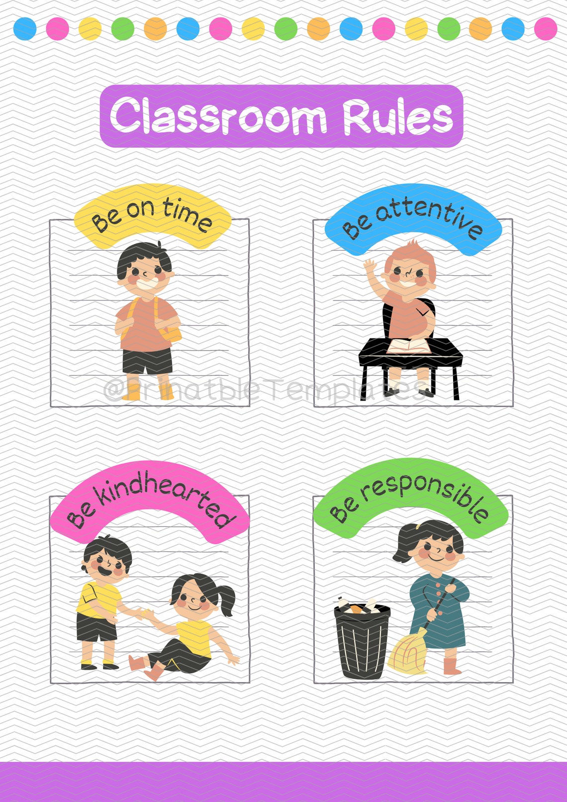 Classroom Rules Poster - Etsy