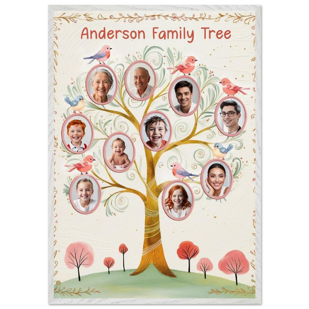 Custom Family Tree Photo Collage - Beautiful Design Art Print is a ...
