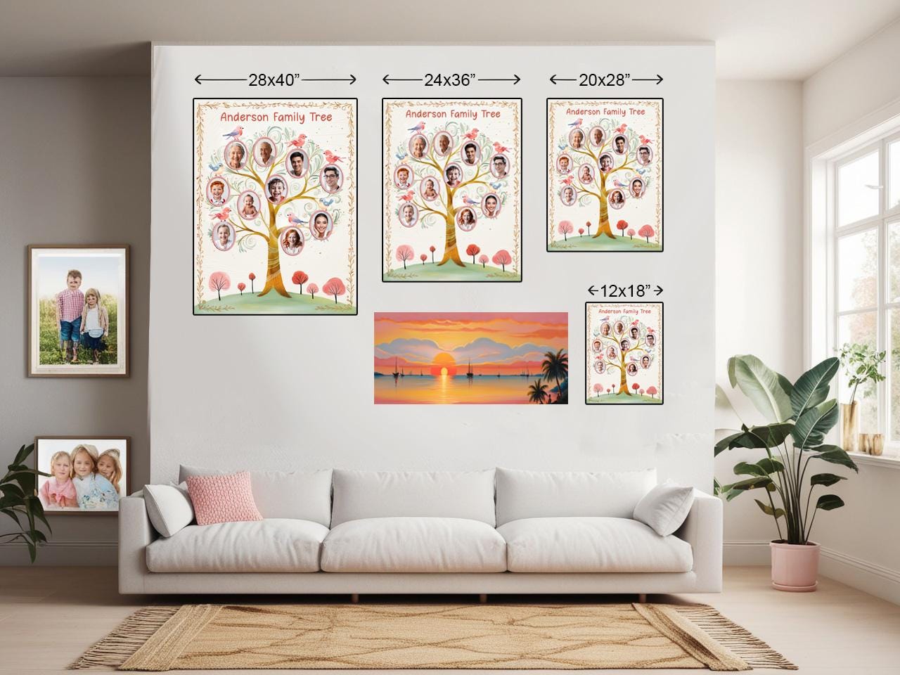 Custom Family Tree Photo Collage - Beautiful Design Art Print is a ...