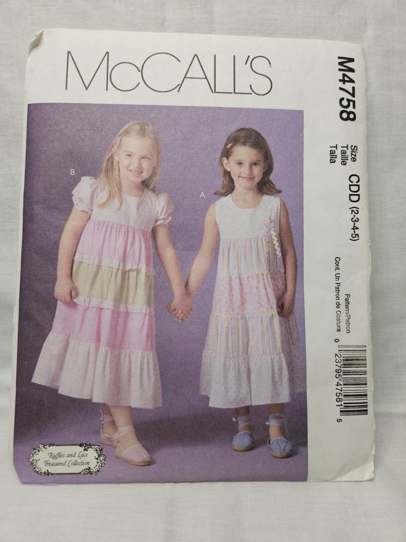 Girls’ Dress Sewing Pattern Bundle: Simplicity 2377, 2688 & Mccall’s ...
