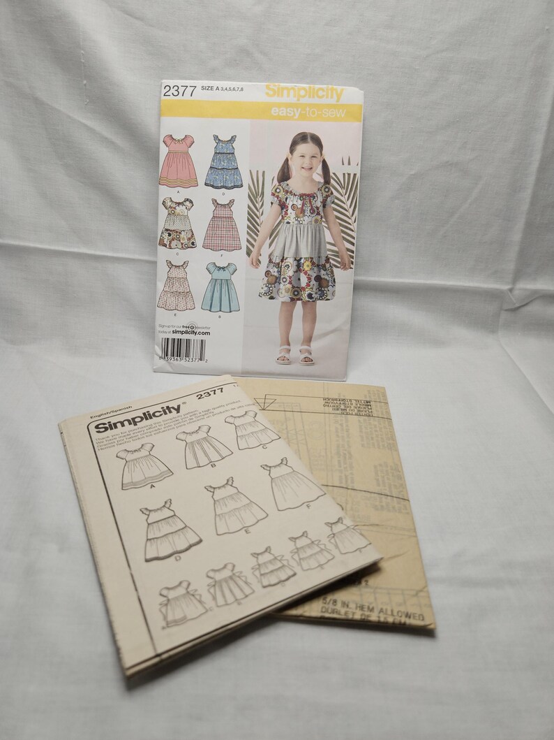 Girls’ Dress Sewing Pattern Bundle: Simplicity 2377, 2688 & Mccall’s ...