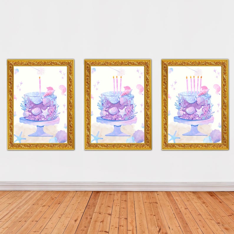 Under the Sea Cake Print Party Decorations Ocean Themed Party Pastel ...