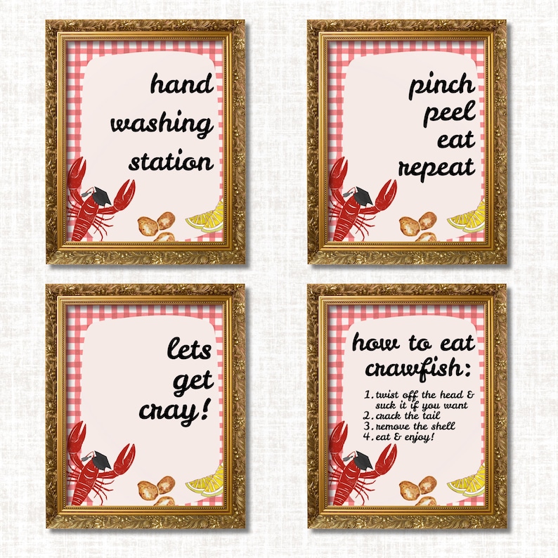 Graduation Party Crawfish Boil Party Signage Seafood Boil Decor ...
