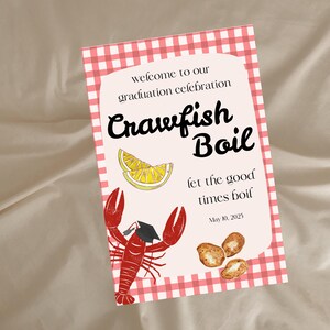 Graduation Party Crawfish Boil Welcome Sign Seafood Boil Party Decor ...