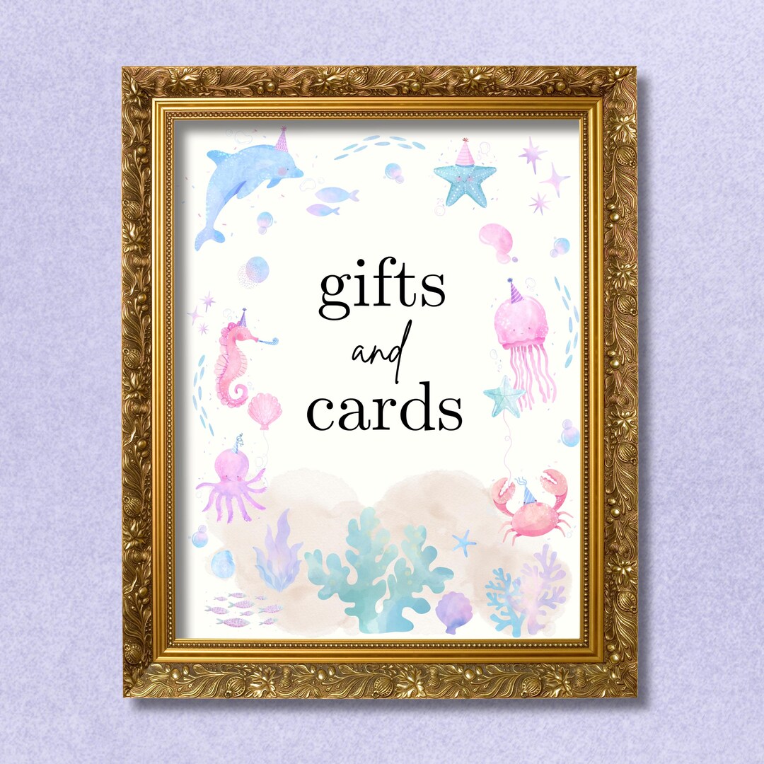 Under the Sea Gifts & Cards Sign Ocean Birthday Girl Toddler Birthday ...