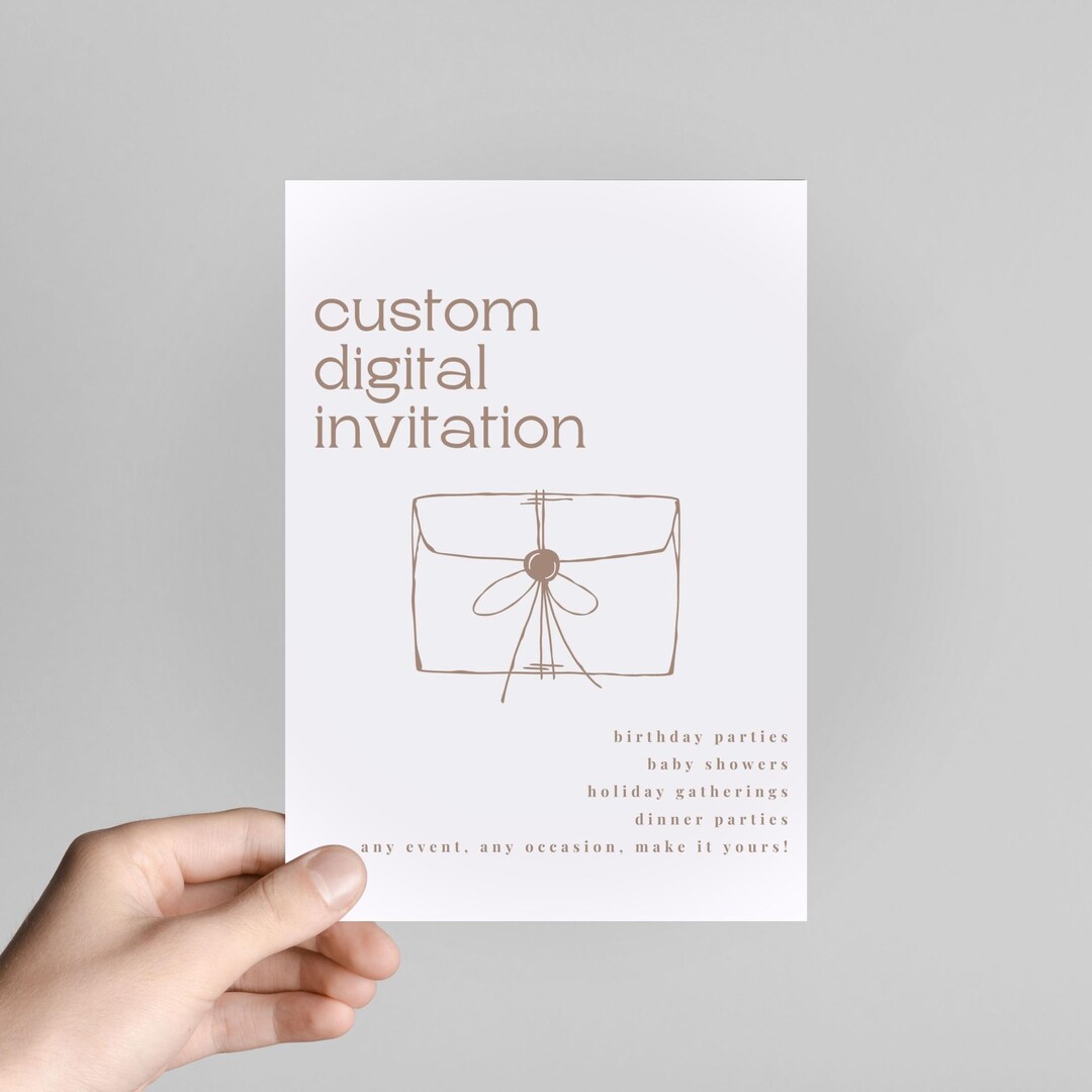 Custom Invitation Personalized Invite Digital Design Any Event Create ...
