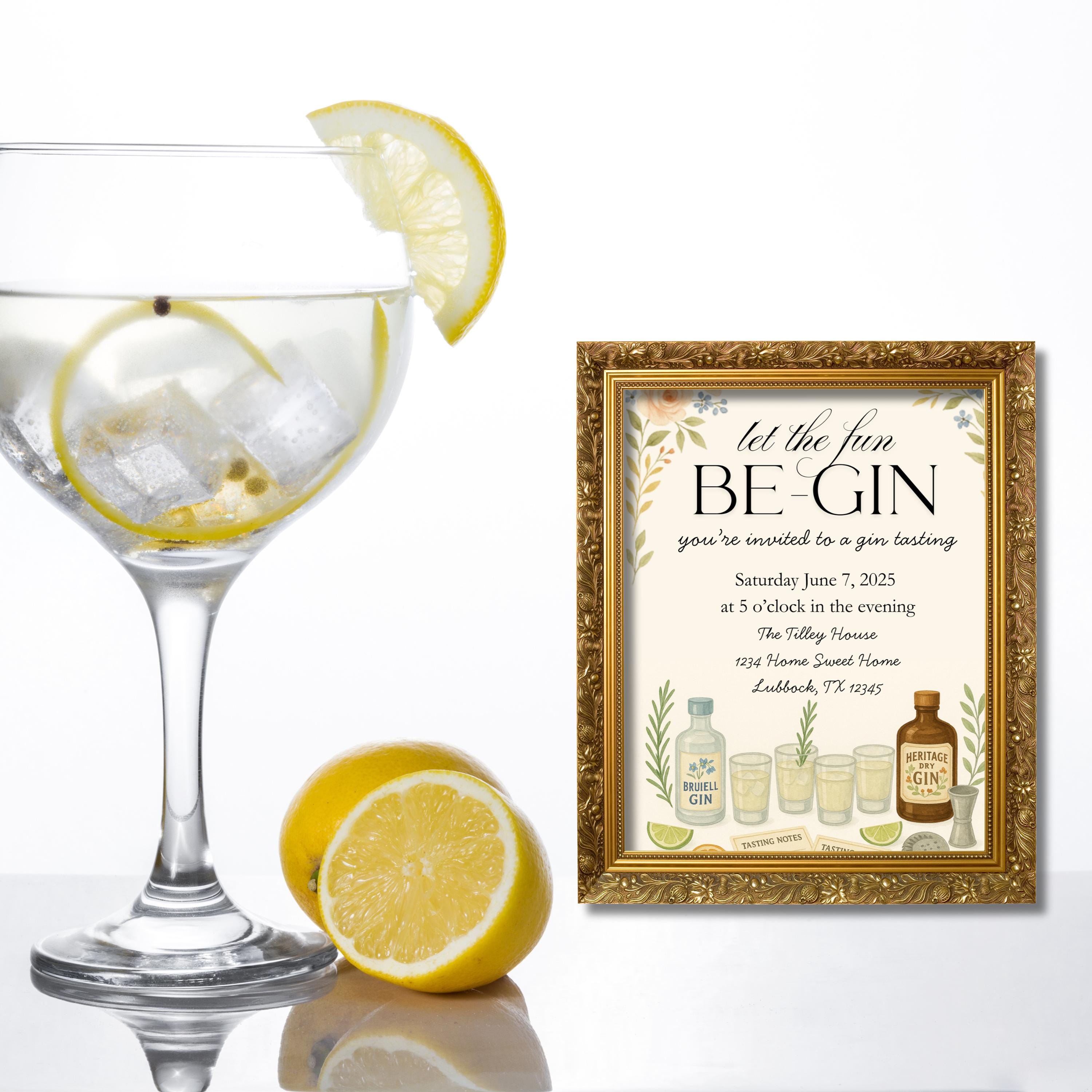 Gin Tasting Party Invitation Gin Tasting Experience Liquor Tasting ...
