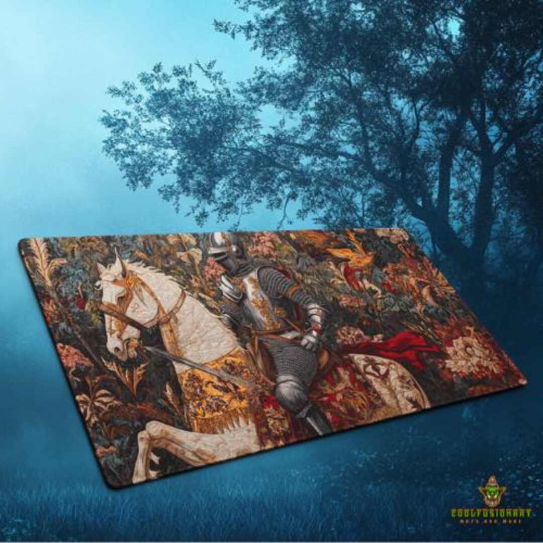 Knight on Horse Back Gaming Mat With an Awesome Art Design is Perfect ...