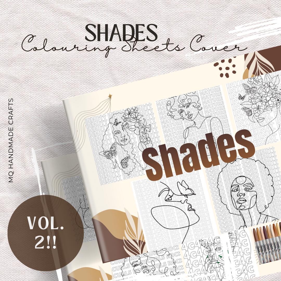 VOL 2 Shades Colouring Sheets Cover(2pcs) - Etsy