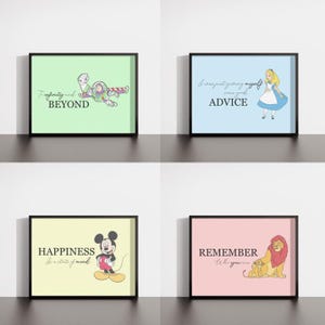 Set of 20 Disney Character Printable Posters Childs Room Decor ...
