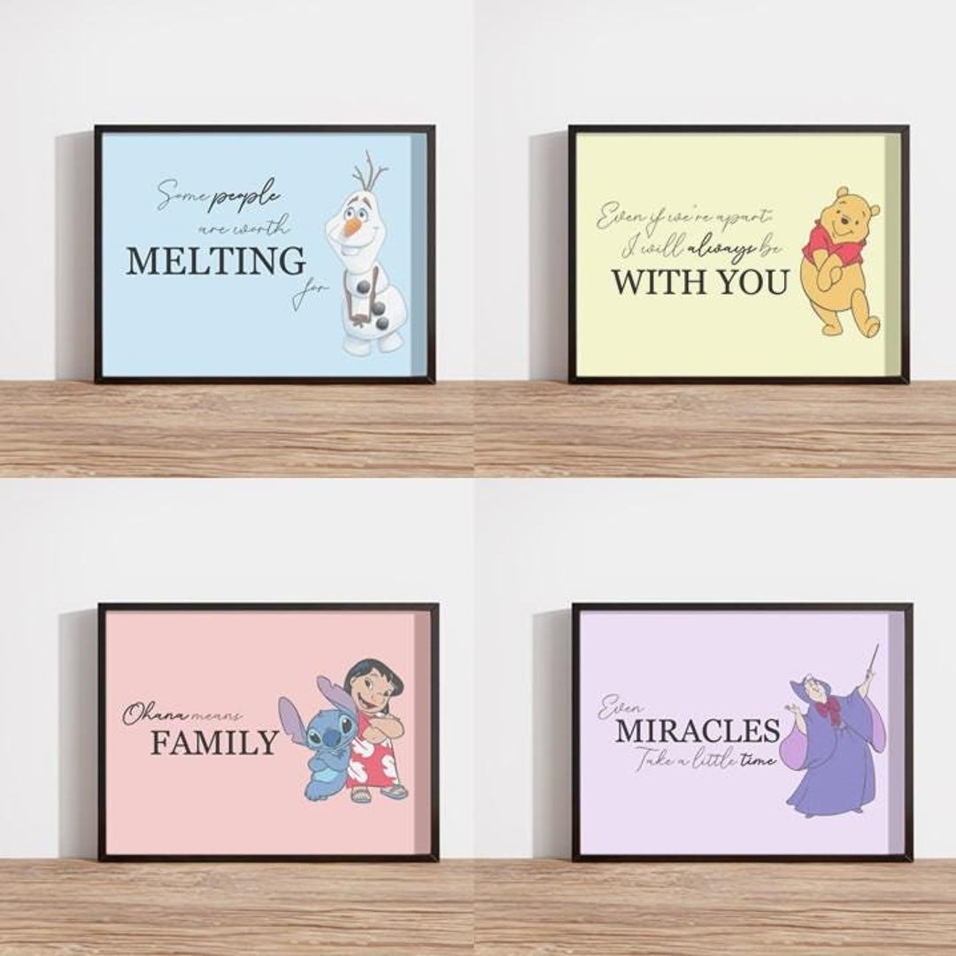 Set of 20 Disney Character Printable Posters Childs Room Decor ...