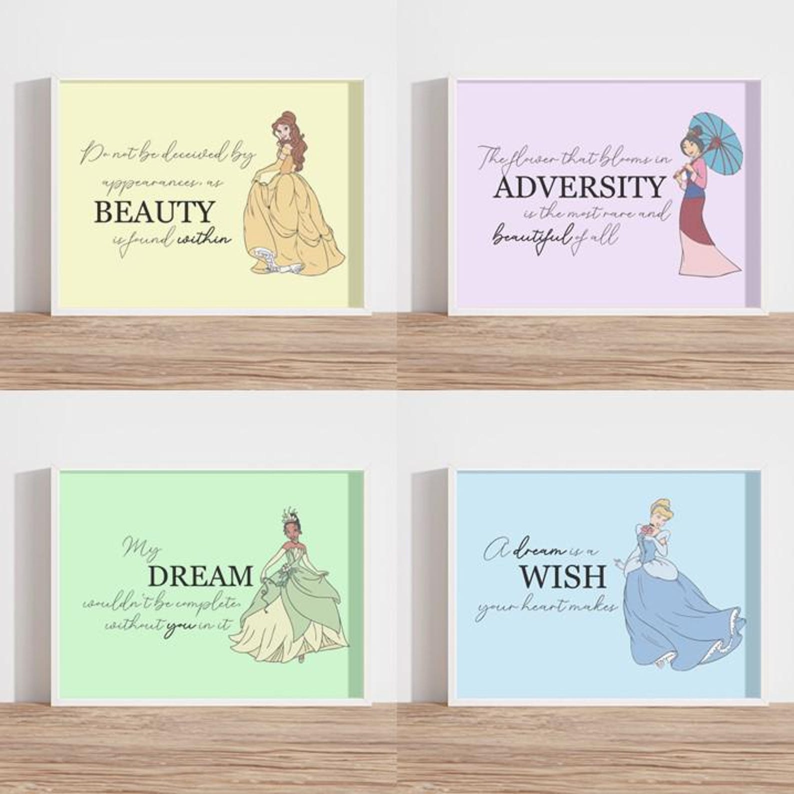 Set of 20 Disney Character Printable Posters Childs Room Decor ...