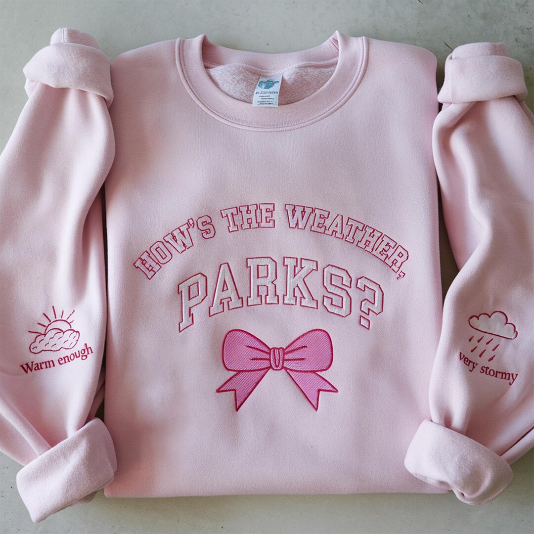 How's the Weather Parks Embroidered Sweatshirt, Book Lover Sweatshirt ...