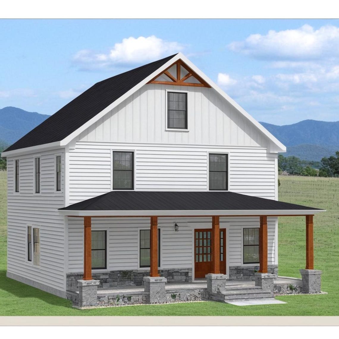 2 Story House Plan - Etsy