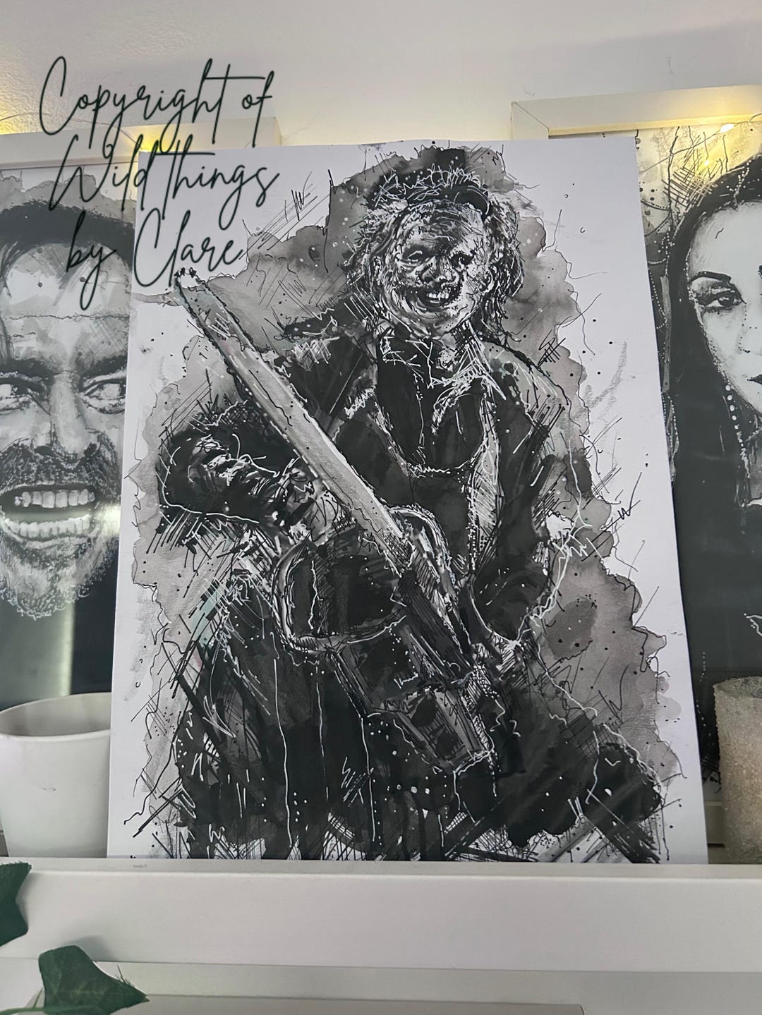 Leatherface, Texas Chainsaw Massacre, Horror Art Print A4, Traditional ...