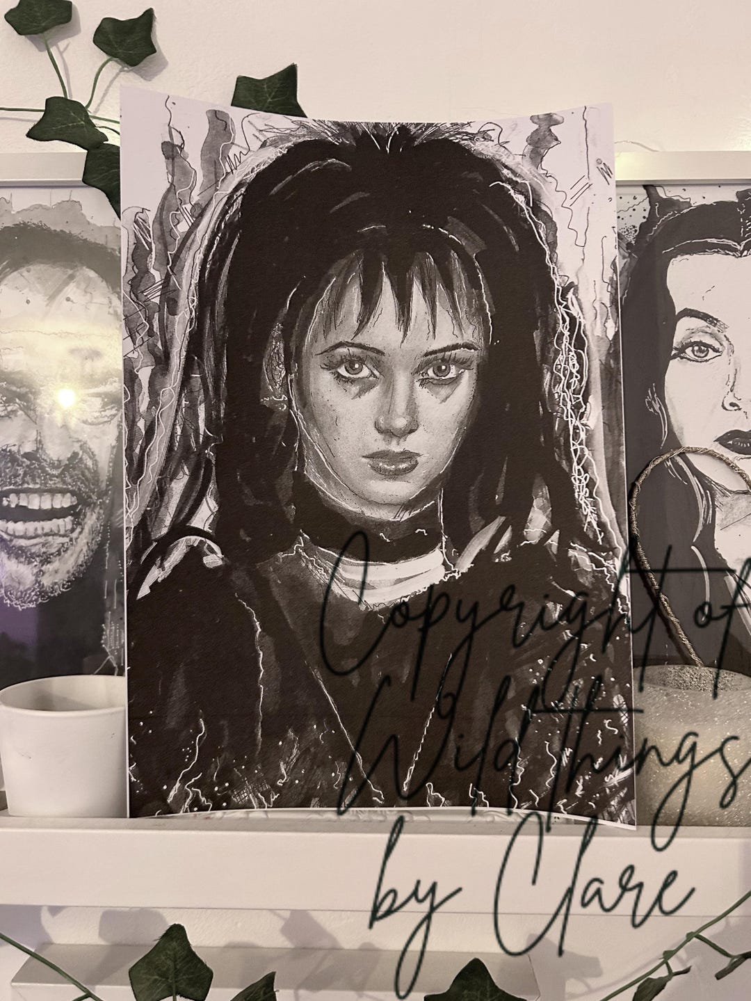 Lydia Deetz Art Print, Beetlejuice Gothic Bride, A4 - Etsy