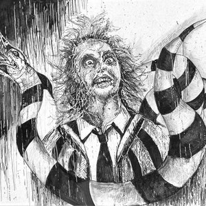 Beetlejuice Art A4 Wild Things by Clare - Etsy