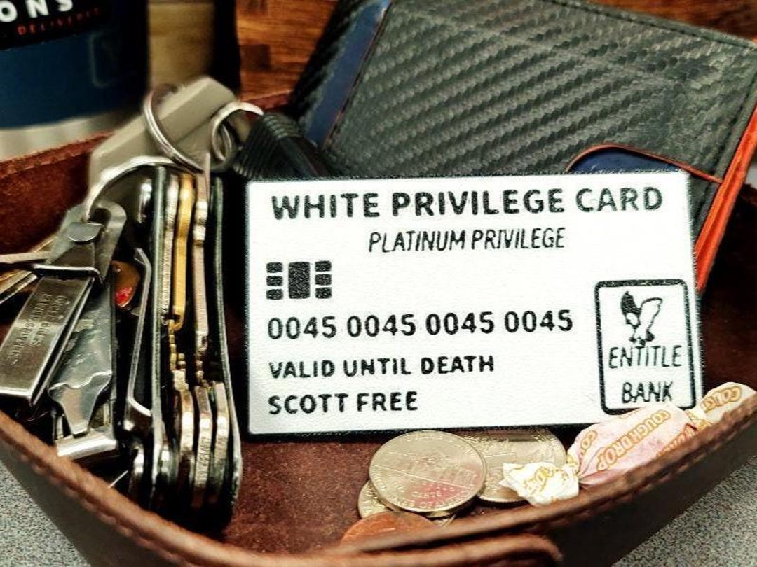 White Privilege Card: Funny Gag Gift, Political Humor - Etsy