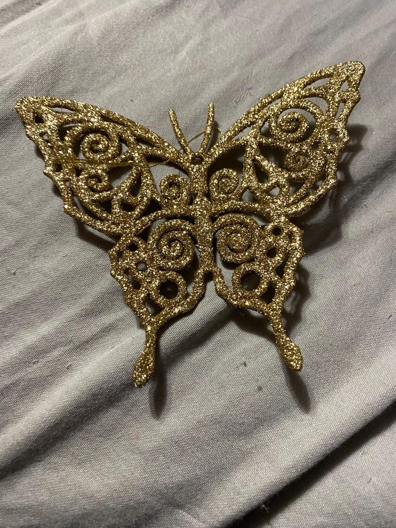 Gold Glitter Butterflies - Etsy