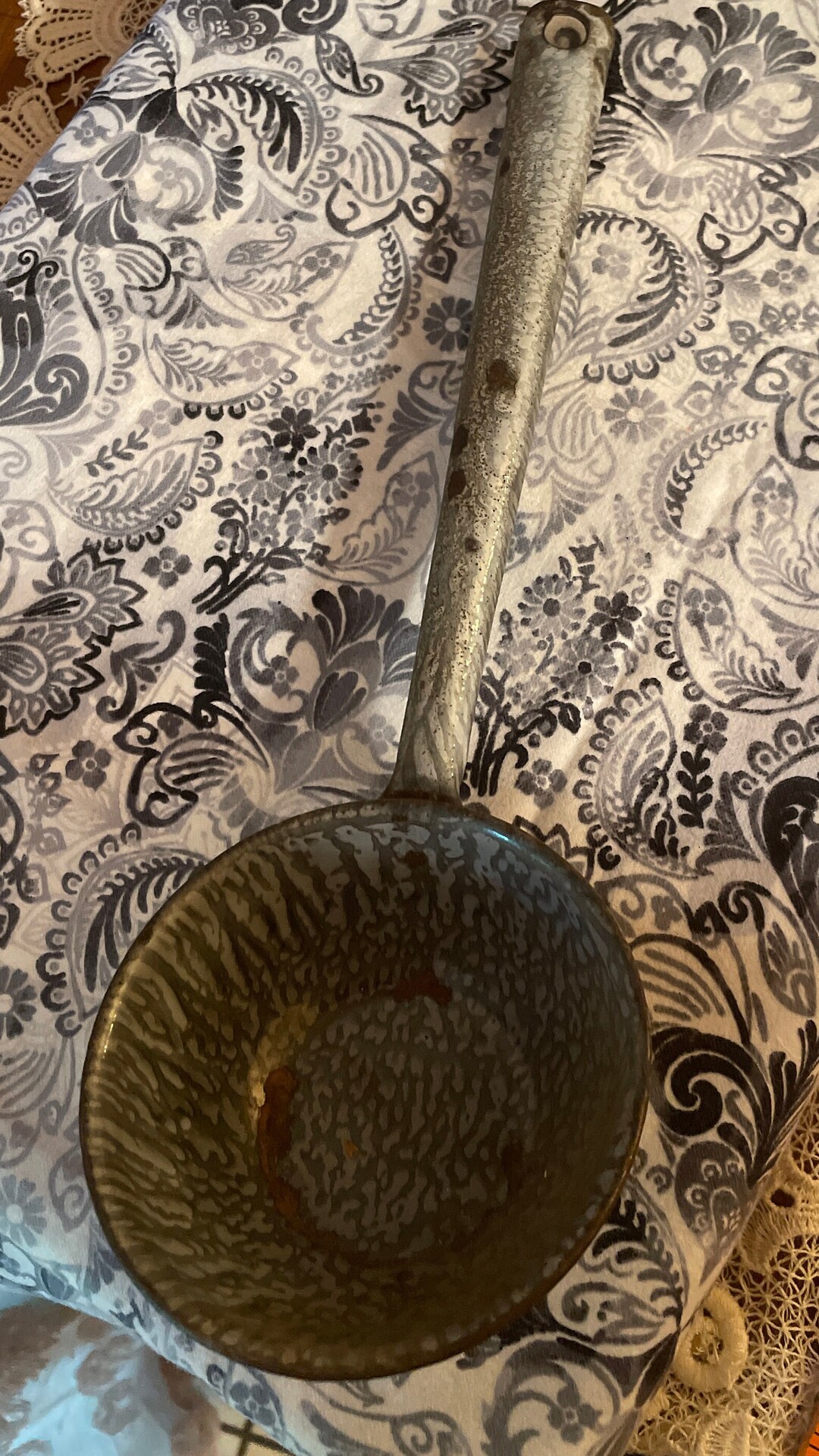 Vintage Graniteware Gray Water Ladle 13 1/2 Inches - Etsy