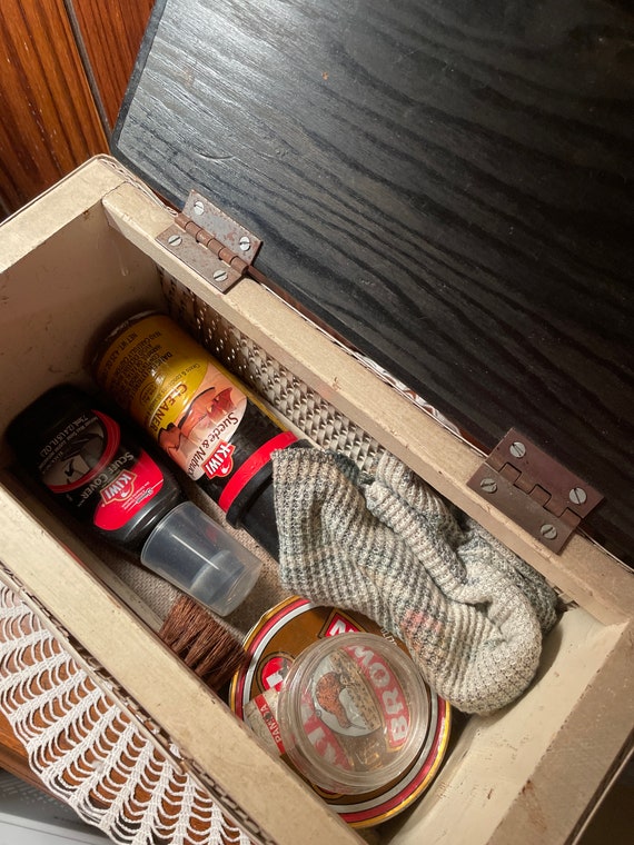 Vintage, wicker shoes, Stein kit with cast iron handle - Gem