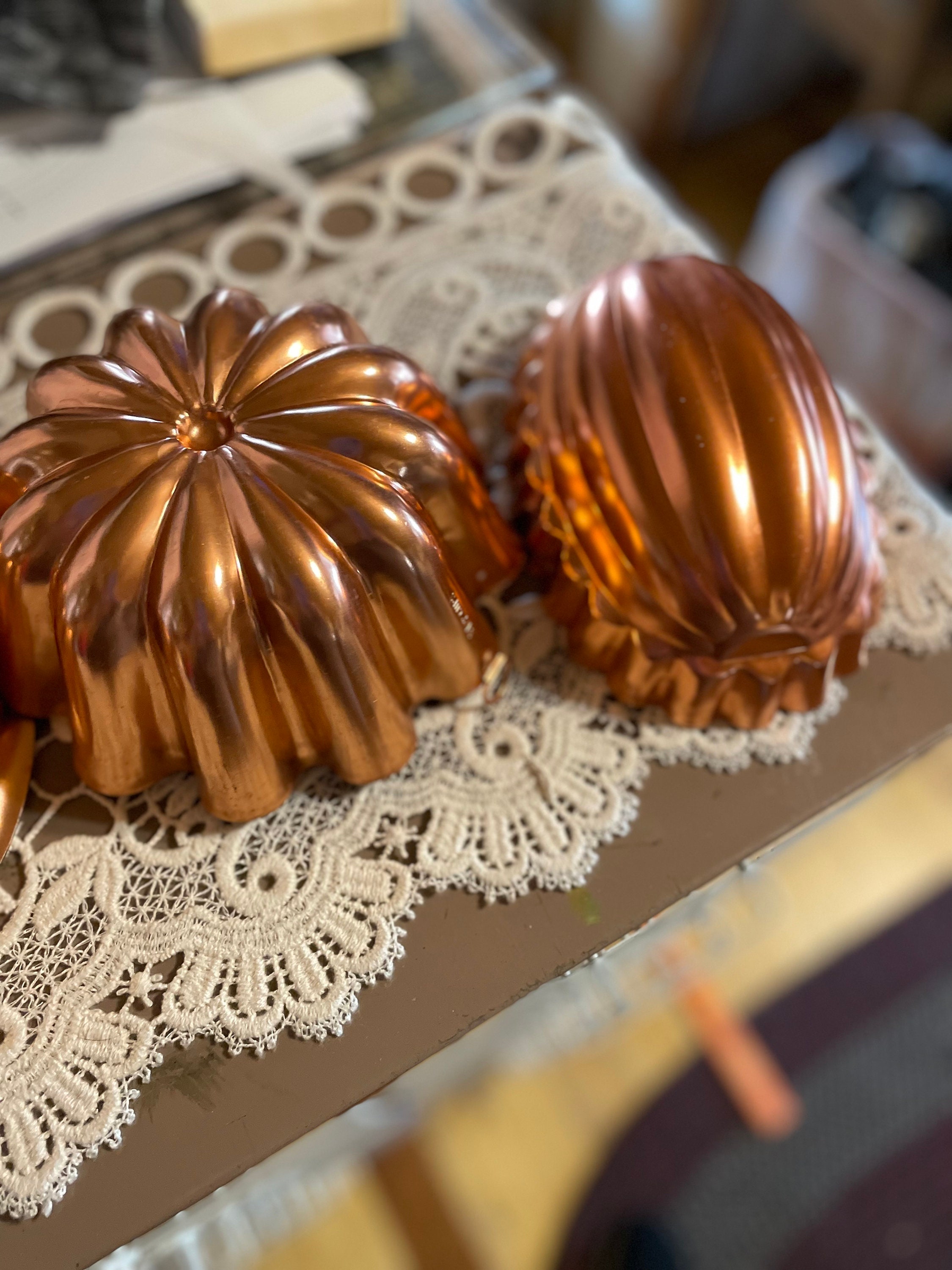 Vintage Collection of Copper Jell-o Molds - Etsy