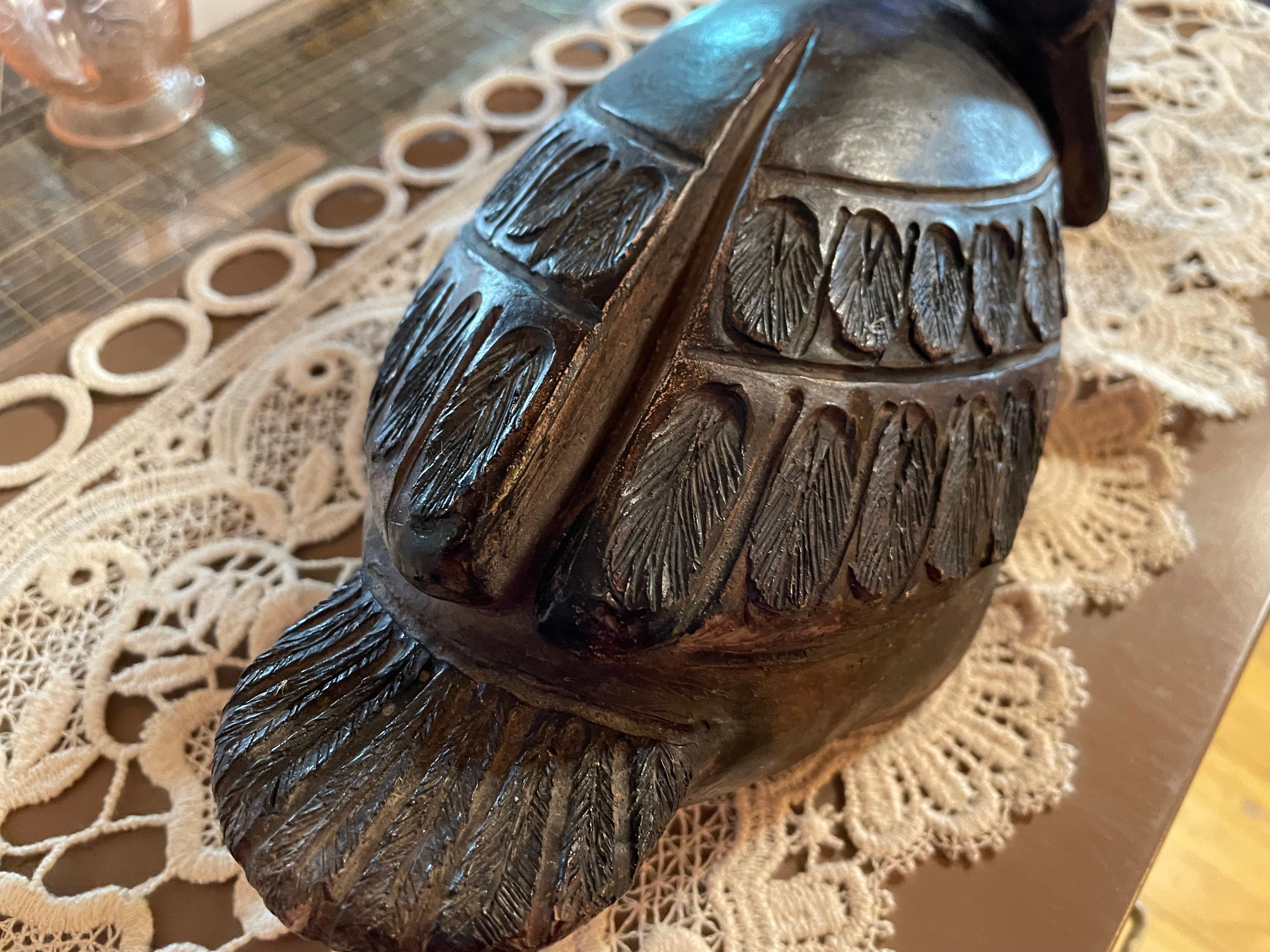 Vintage Iron Swan Sculpture Figurine by Austin Productions Inc. 1981 ...