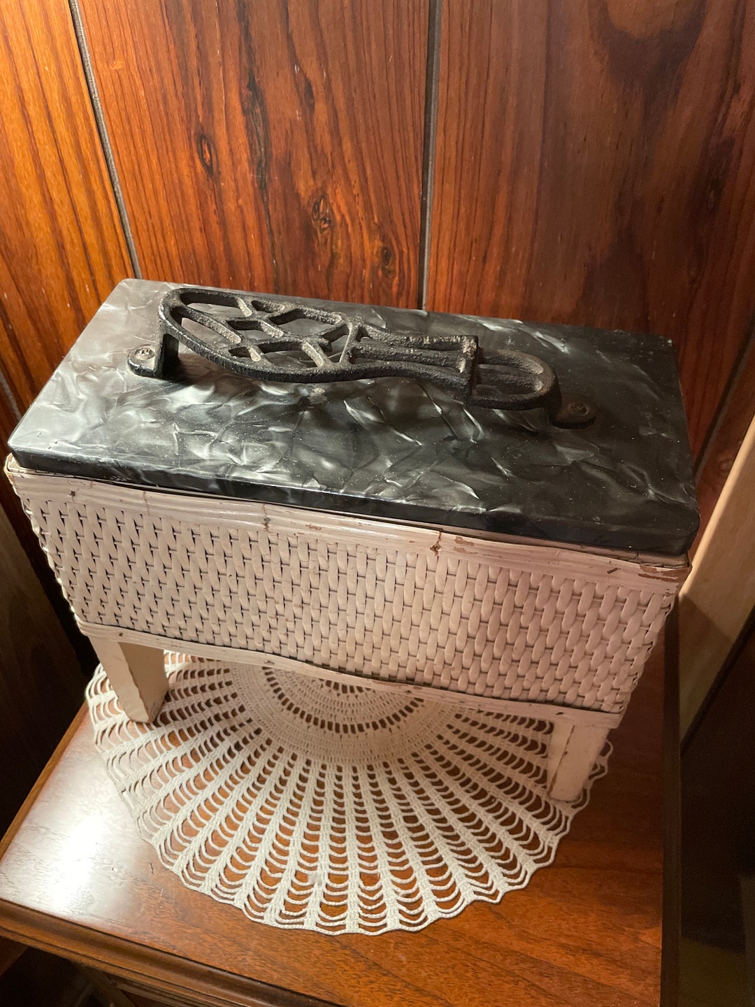 Vintage, Wicker Shoes, Stein Kit With Cast Iron Handle - Etsy