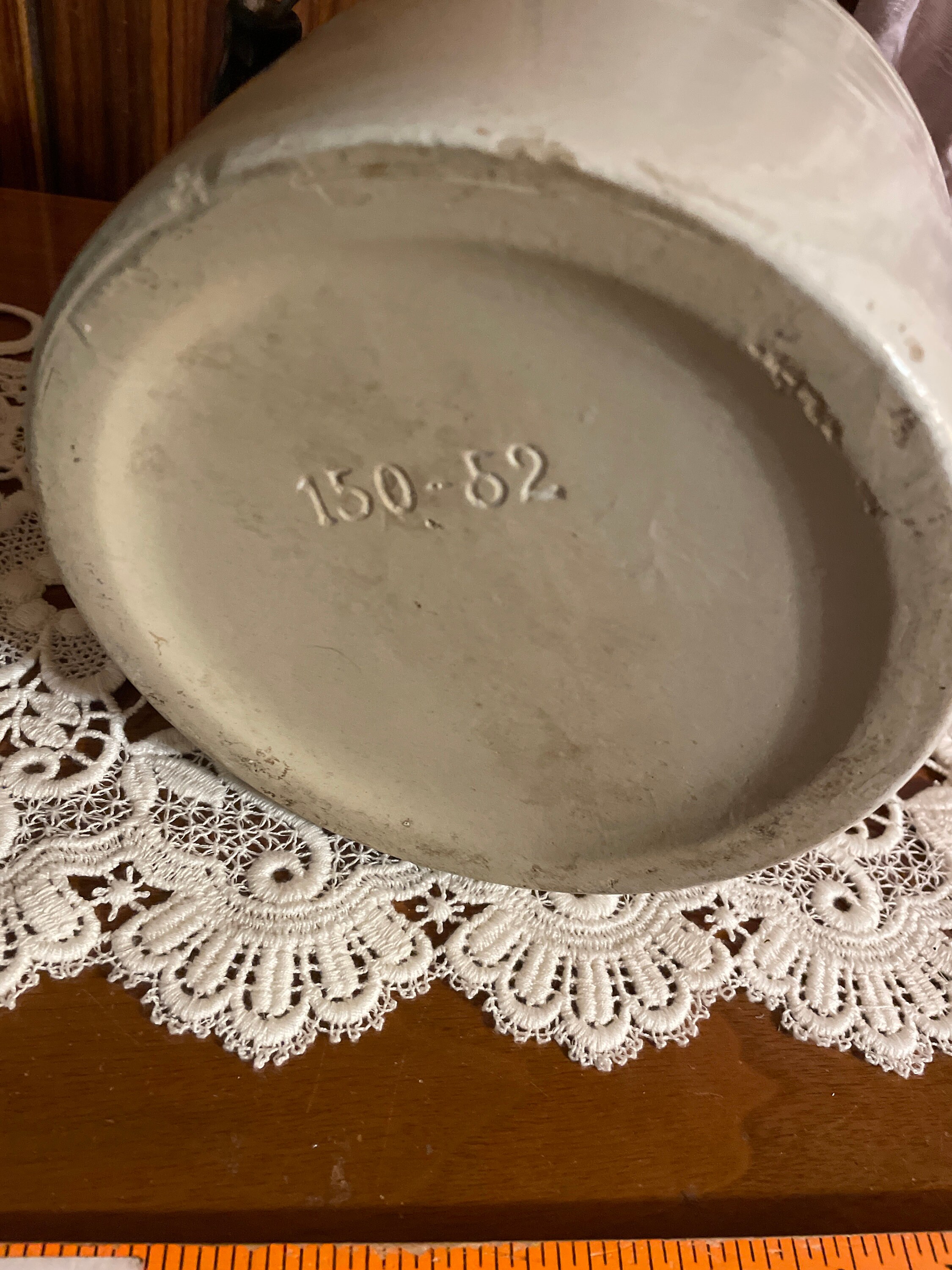 Antique Stoneware Pottery, Croc With Wood Handle 1 Gallon - Etsy