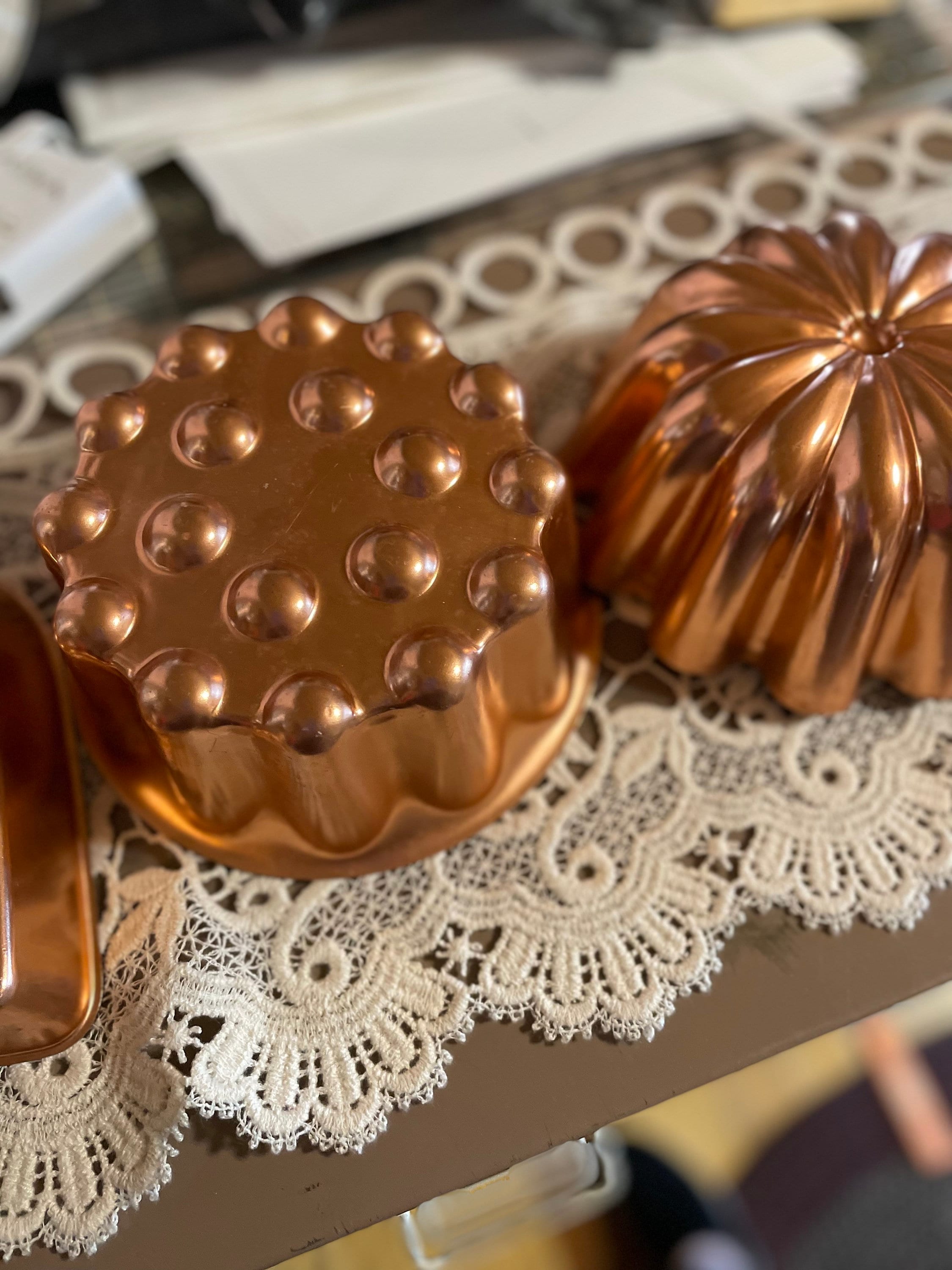 Vintage Collection of Copper Jell-o Molds - Etsy