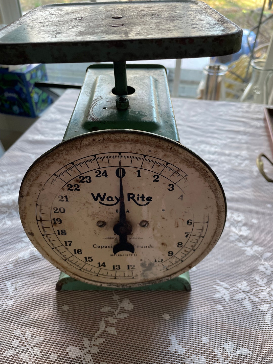 Vintage Way Rite Sage Green 25 Lb Household Scale - Etsy