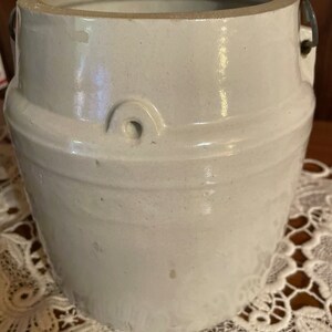 Antique Stoneware Pottery, Croc With Wood Handle 1 Gallon - Etsy
