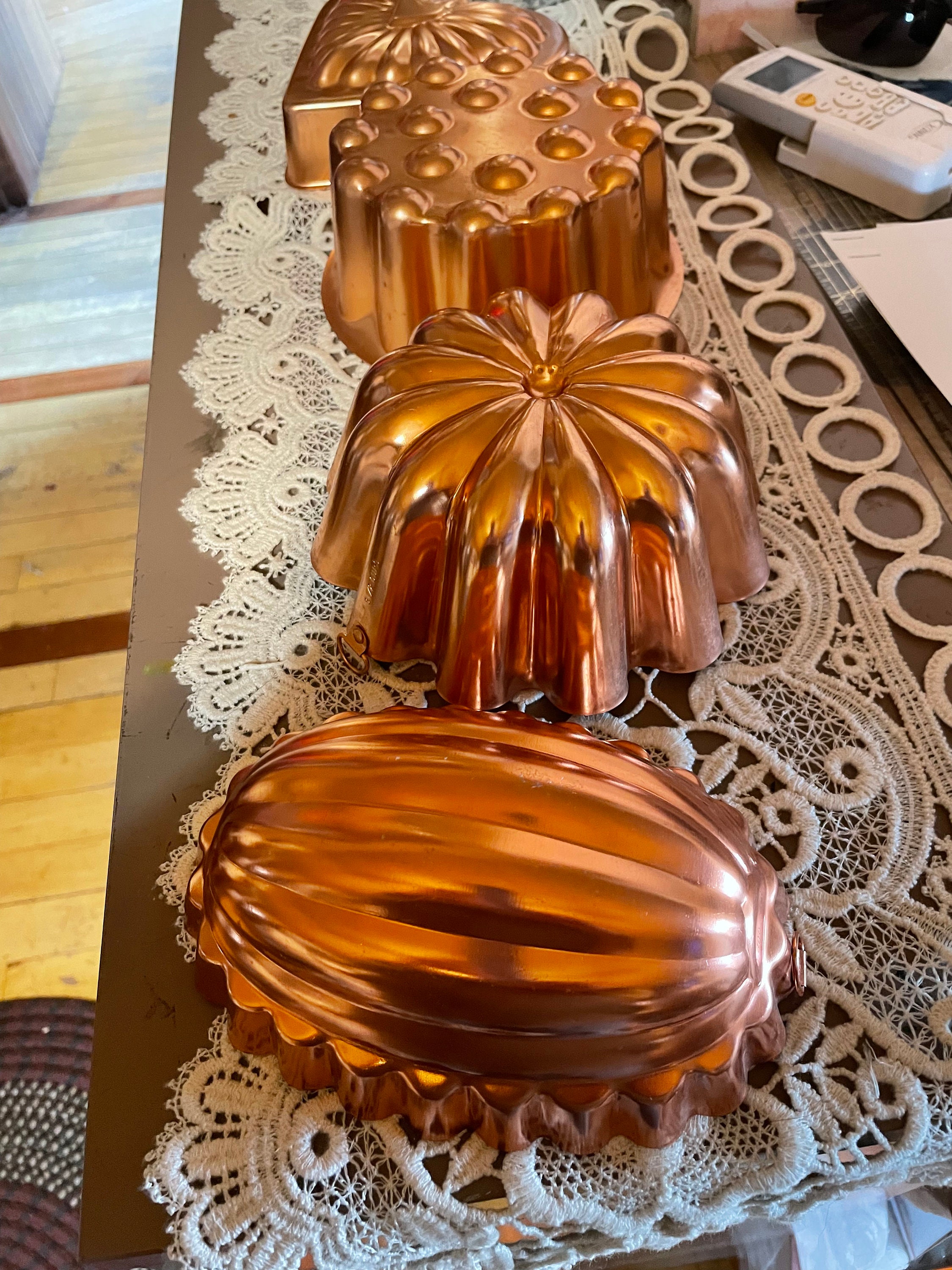Vintage Collection of Copper Jell-o Molds - Etsy
