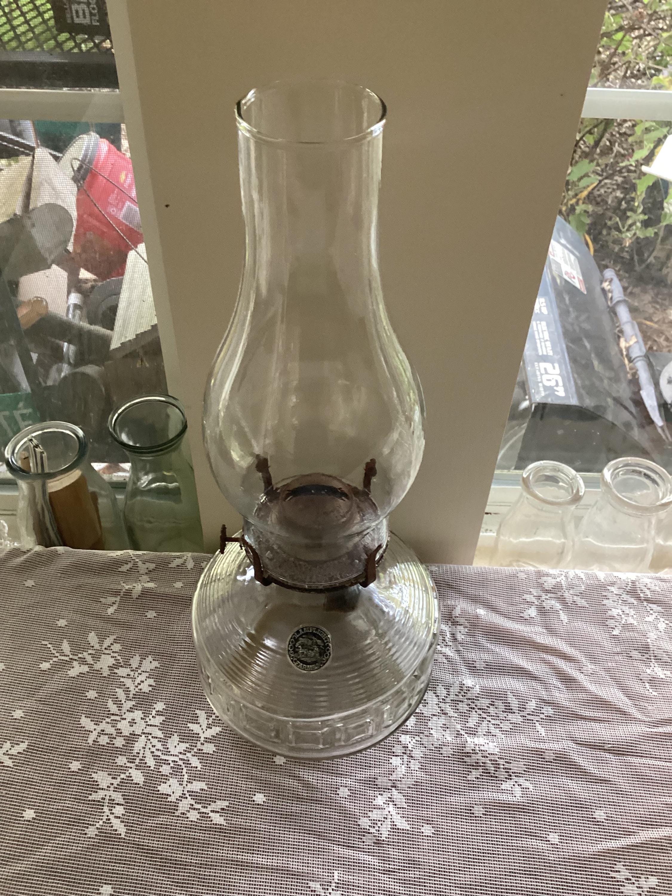 Vintage Kerosene Wall Lamp Clear With Chimney Lamplight Farms Sticker ...