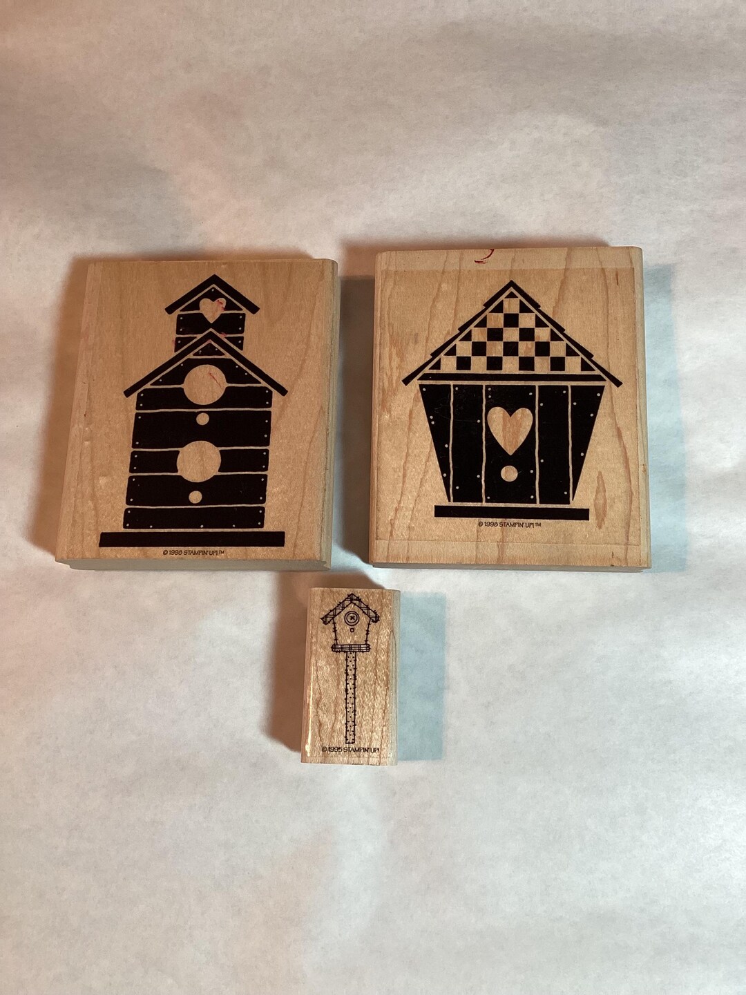 Vintage Stamping up 1998 Stampin’ up Birdhouse Stamp Set of Three - Etsy