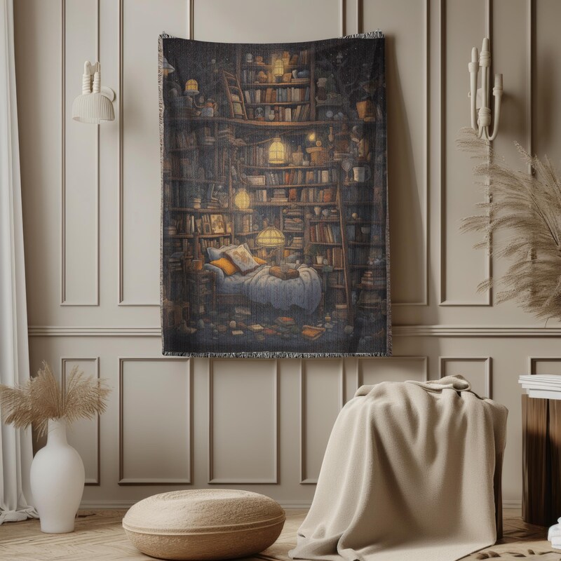 Library Blanket - Etsy